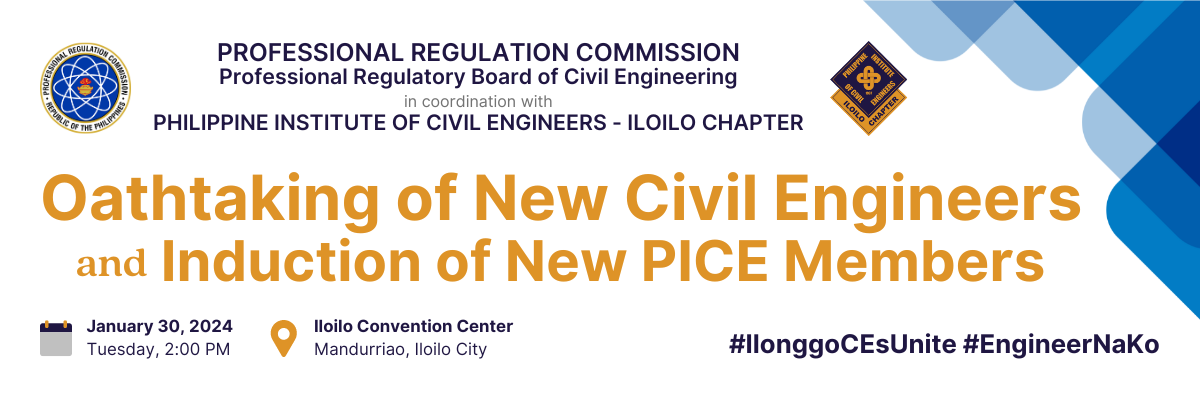 Register Now: January 2024 Oathtaking for new civil engineers in Iloilo ...
